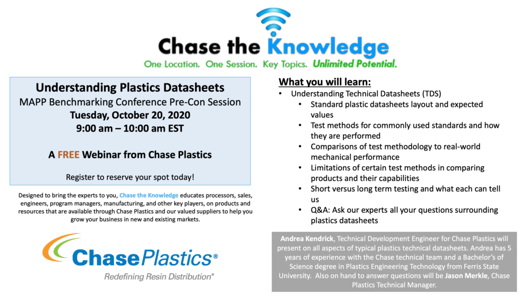 Chase the Knowledge webinars - Chase Plastics